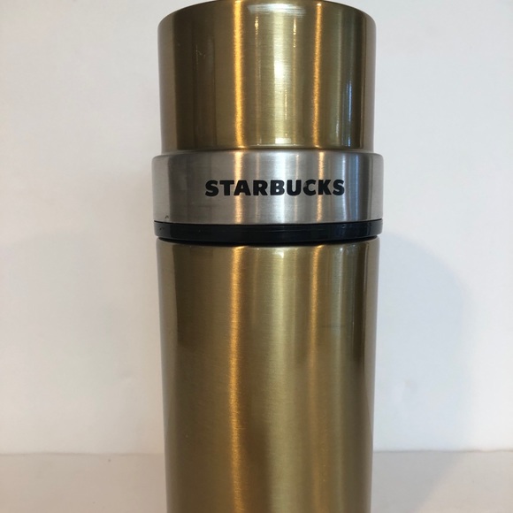Other | Starbucks Stainless Steel Gold Thermos 17oz W Lid | Poshmark